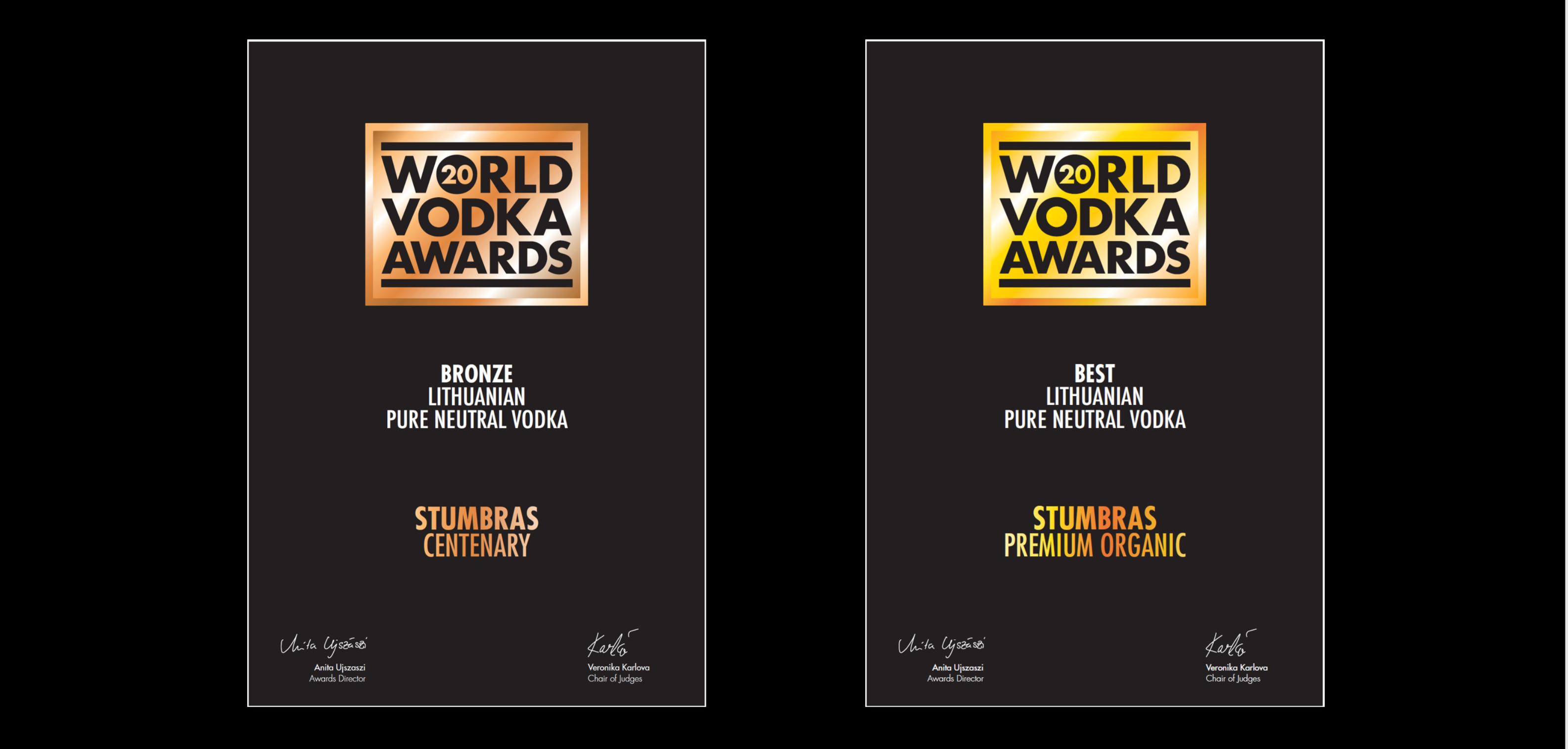 Two Stumbras Vodka products – international award winners - MV GROUP